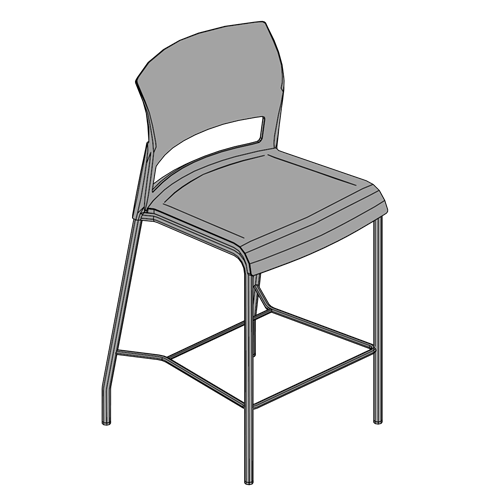 Move; Stool-Perching, Plastic seat / back, No arms, Glides – Steelcase ...