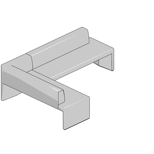 Together; Bench, Left corner with back, 8 offset – Steelcase Pricing Tool