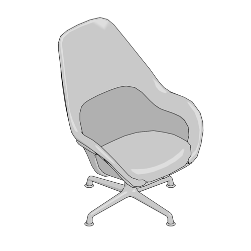 SW_1; Chair, Collaborative lounge, High back, 4 star – Steelcase ...