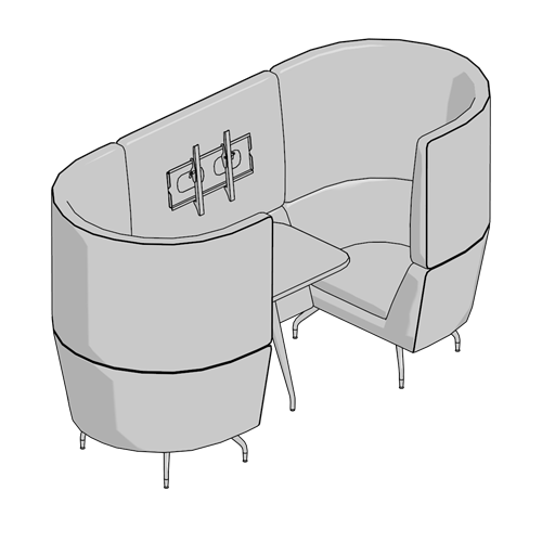 Aspect Two Seat Work Screened Unit with Fixed Table – Steelcase Pricing ...
