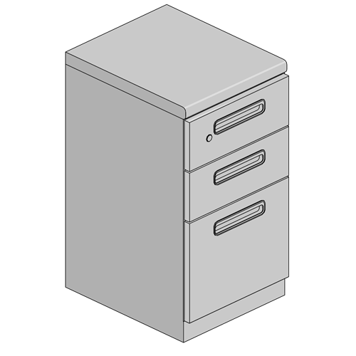 Pedestal-Mobile, 2 box / 1 file, Proud steel front, 18 3/8D – Steelcase ...