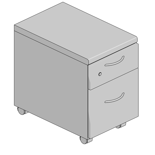 Pedestal-Mobile, 1 box / 1 file, Proud steel front, 23 1/2D – Steelcase ...